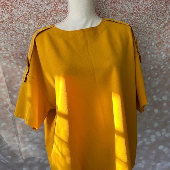 Zara | Tops | Zara Mustard Color Blouse Like New | Poshmark